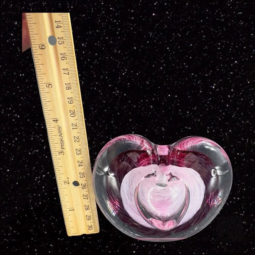 Glass Paperweight | Accents | Heavy Heart Glass Paperweight Figurine ...
